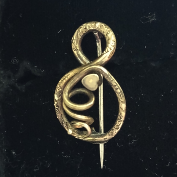 Jewelry | Vintage Handmade Treble Clef Pin | Poshmark